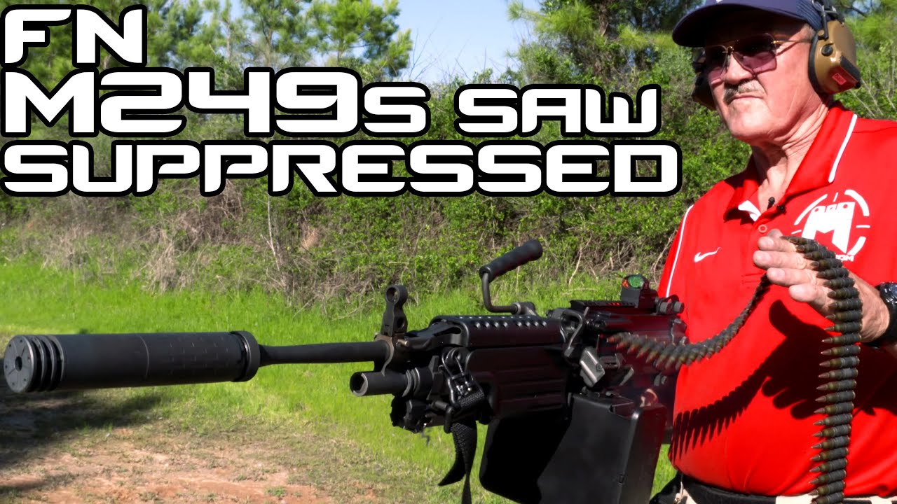 Suppressed FN SAW M249S with Jerry Miculek! | Super SlowMo 4K 60P - YouTube