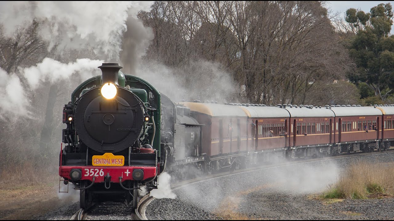 NSWGR Steam Locomotives 3526 & 3642 Double Header: Bathurst - Orange ...