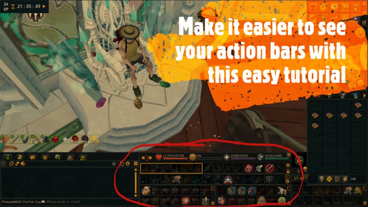 Runescape Action Bar Visibility - Calibrate Display Tutorial - YouTube