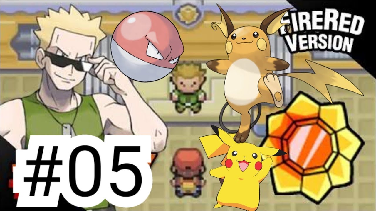 Pokémon Fire Red #05 - Ginásio do Lt.Surge/HM05 Flash - YouTube