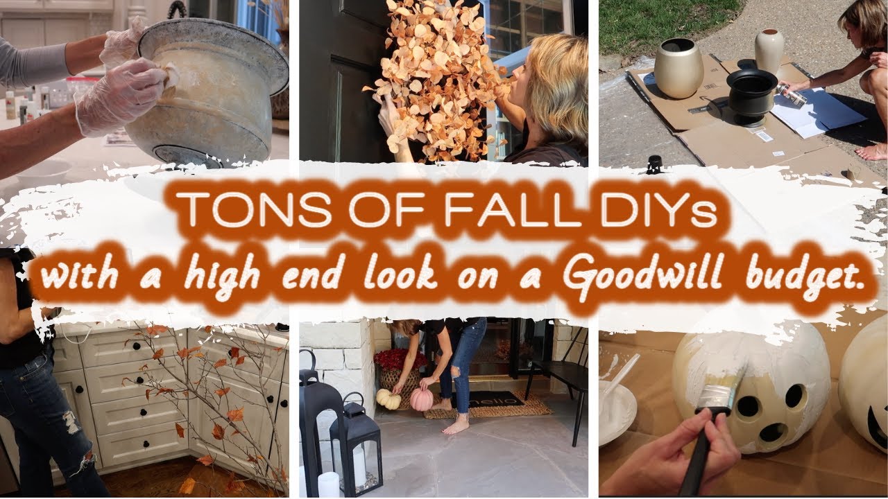 Fall DIYs // High End Look On A Goodwill Budget // Fall Decorate With ...