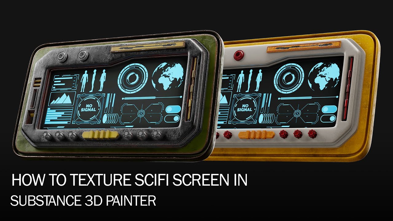 How To Texture #scifi Screen In #substancepainter - YouTube