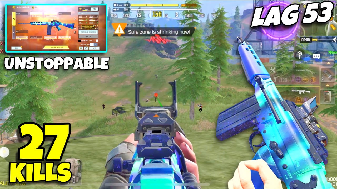 27 KILLS With BUFF LAG 53 🤯 | BEST LAG 53 GUNSMITH CODM BR - YouTube
