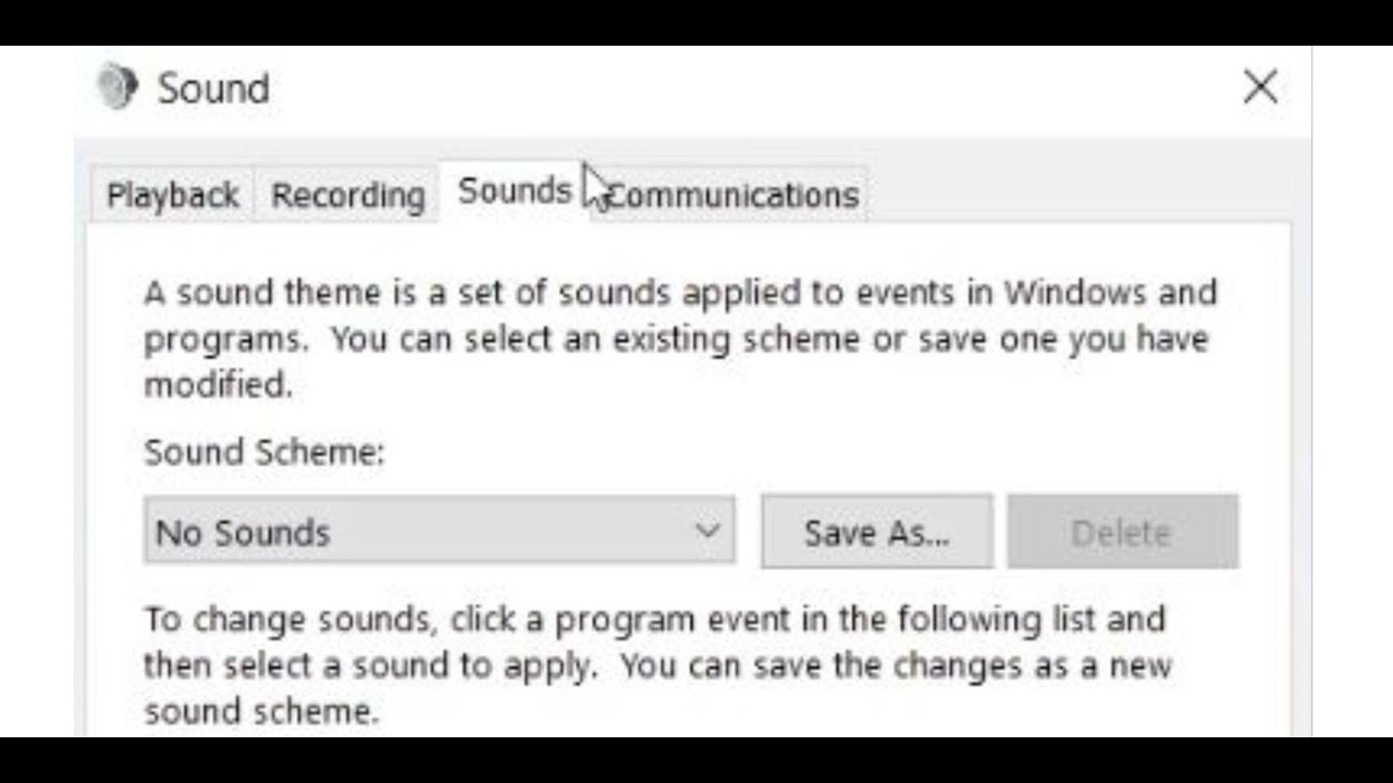 Fix Sounds Tab Missing in Sound Control Panel - YouTube