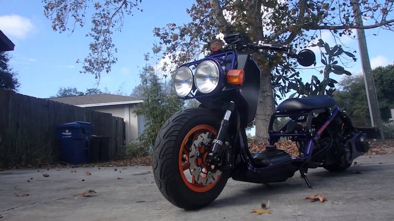 Slammed 160cc Honda Ruckus - YouTube
