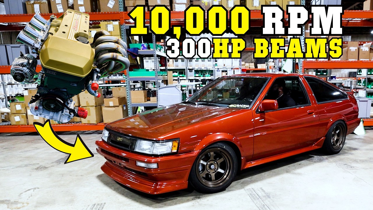 10,000 RPM 300HP AE86 Corolla PART 1 - Engine Dyno Tuning w/ Hasselgren ...