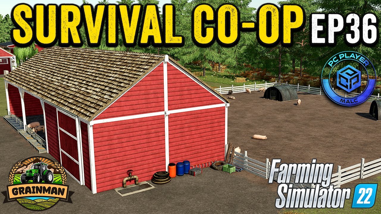 A PIG IMPROVEMENT!🐷🚜| SURVIVAL CHALLENGE CO-OP | FS22 - EPISODE 36 ...