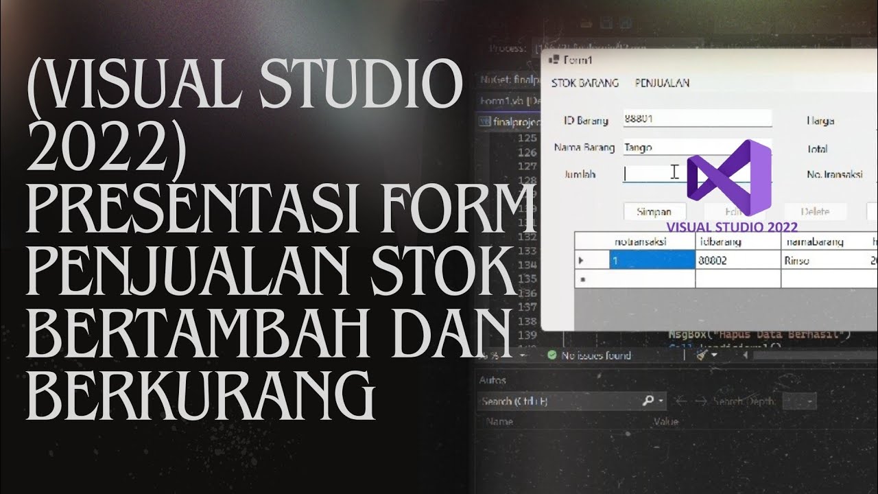 [VISUAL STUDIO 2022] FORM PENJUALAN - YouTube