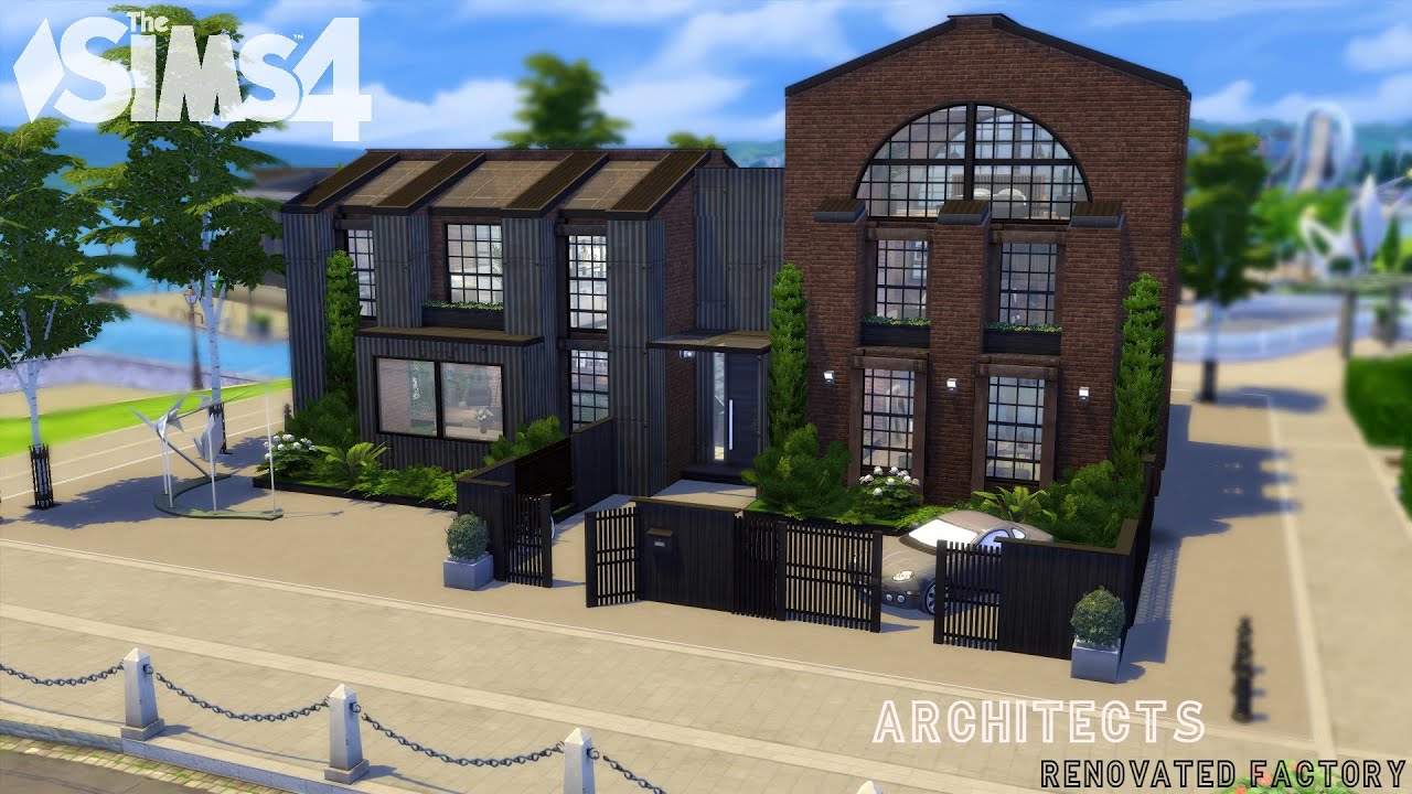 Architects Renovated factory / THE SIMS 4 / NO CC / stop motion - YouTube