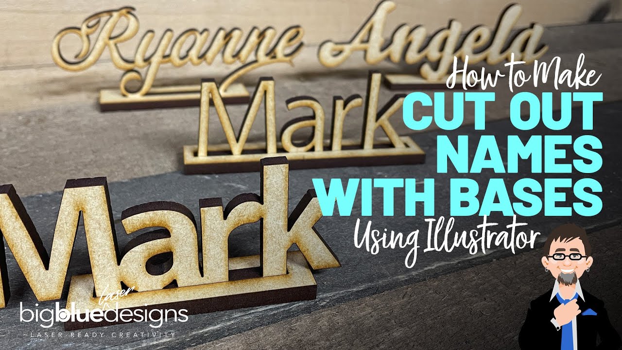 Tutorial: How to Make Cut Out Words with Bases Using Illustrator - YouTube