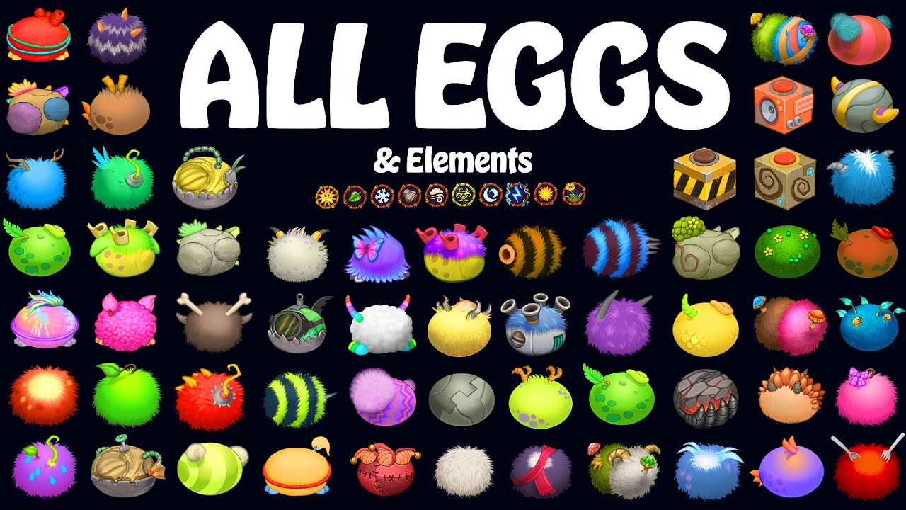 Earth Island - All Eggs & Elements (+ rare and epic) | My Singing ...
