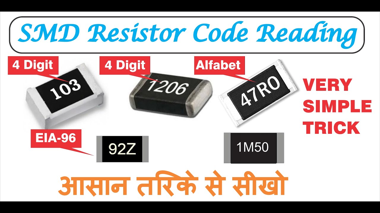 SMD RESISTANCE CODE READING | #smd #rework #soldering #electronic - YouTube