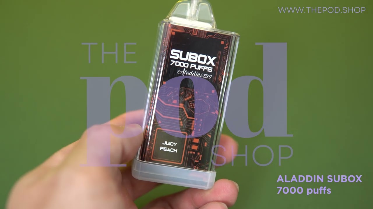 Aladdin Pro Subox 7000 puffs disposable pod - The Pod Shop - YouTube