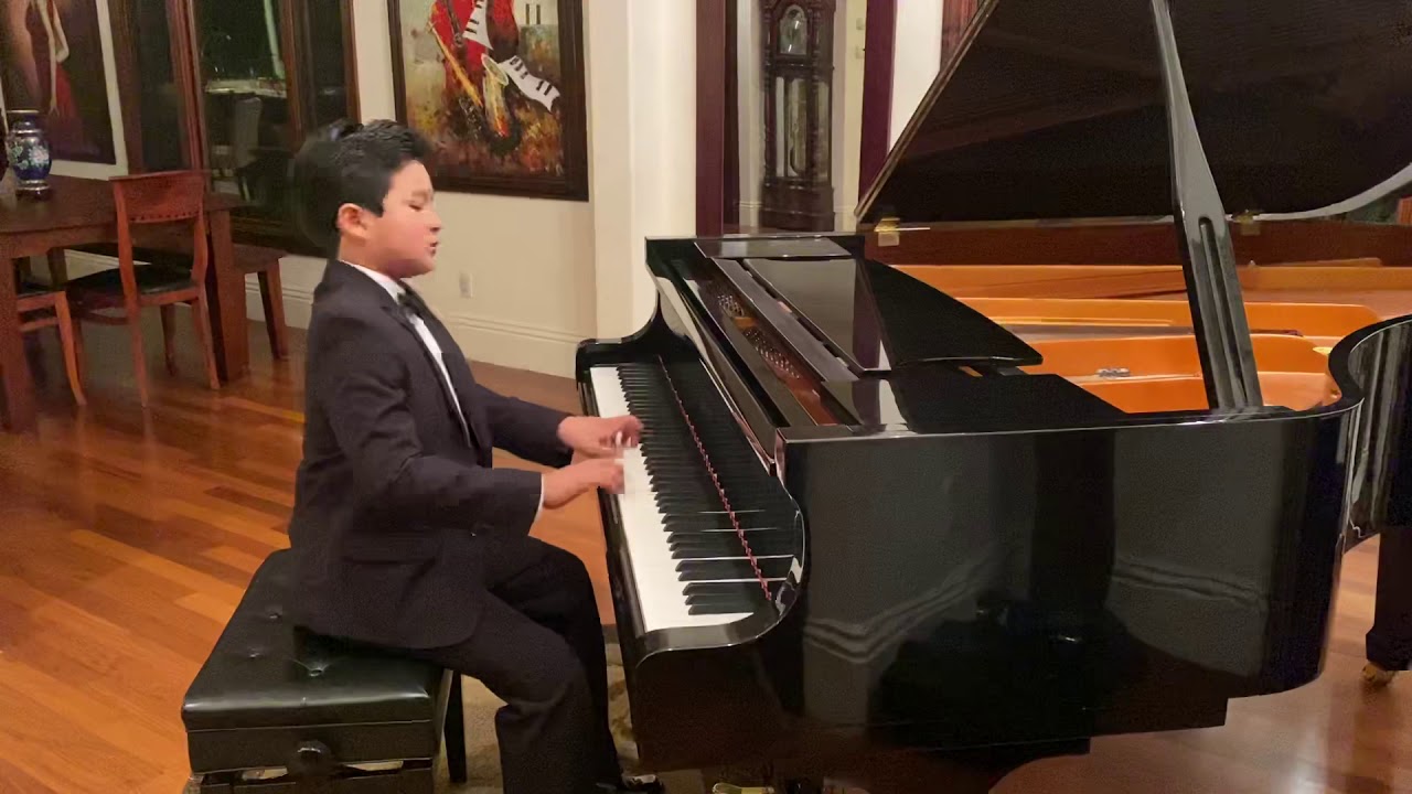 Peter Parra (9 yrs), Wolfgang Amadeus Mozart: Sonata in a minor K. 310 ...