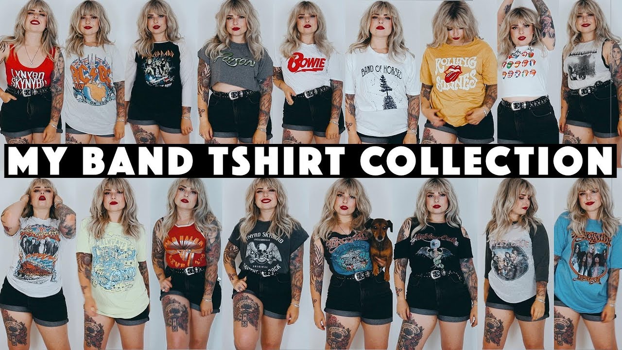 MY ENTIRE BAND T SHIRT COLLECTION - YouTube