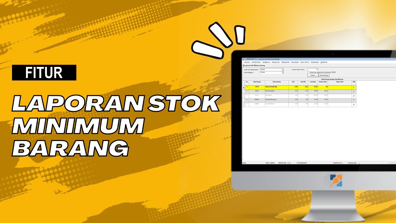 Laporan Stok Minimum Barang - YouTube