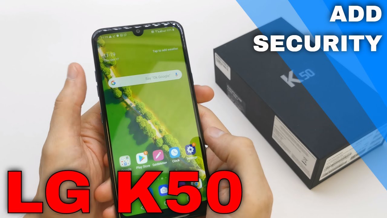 How to Set Screen Lock in LG K50 - PIN & Password Tutorial - YouTube