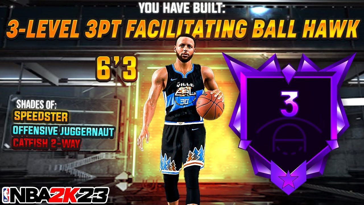 NEW “2-WAY 3PT FACILITATING BALL HAWK” IS THE BEST BUILD IN NBA 2K23 ...