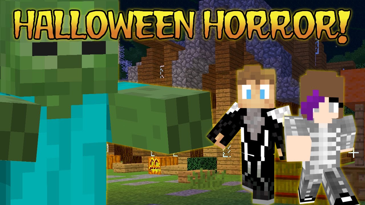 MINECRAFT | HALLOWEEN HORROR | GAMER CHAD | GIANT ZOMBIE ATTACK! - YouTube