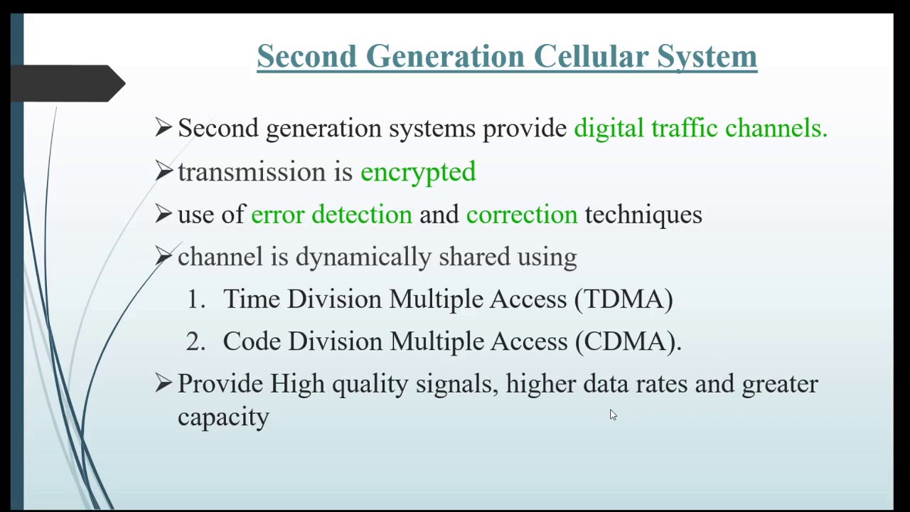 cellular network 1st generation and 2nd generation TDMA - YouTube