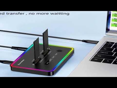 Blueendless offline clone Dual Protocol m.2 ssd case PCIe NVME Ssd Docking Station 2 bay M2 sd ...