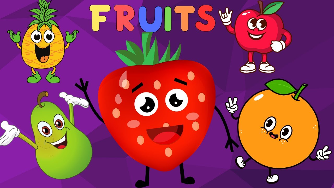 Fruits Names | Learning Fruits For Kids | Fruit Cartoons For Toddlers ...