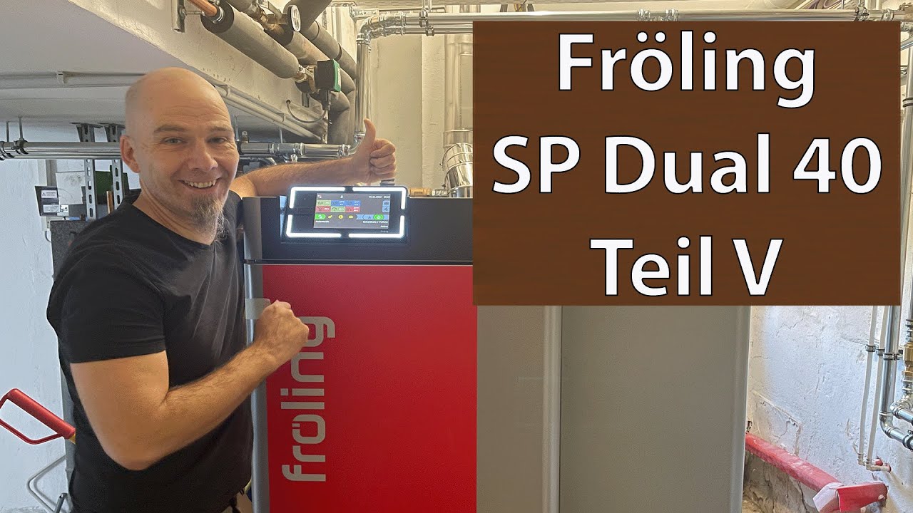 Fröling SP Dual 40 heizt jetzt mit Holzpellet, Display kurz erklärt ...