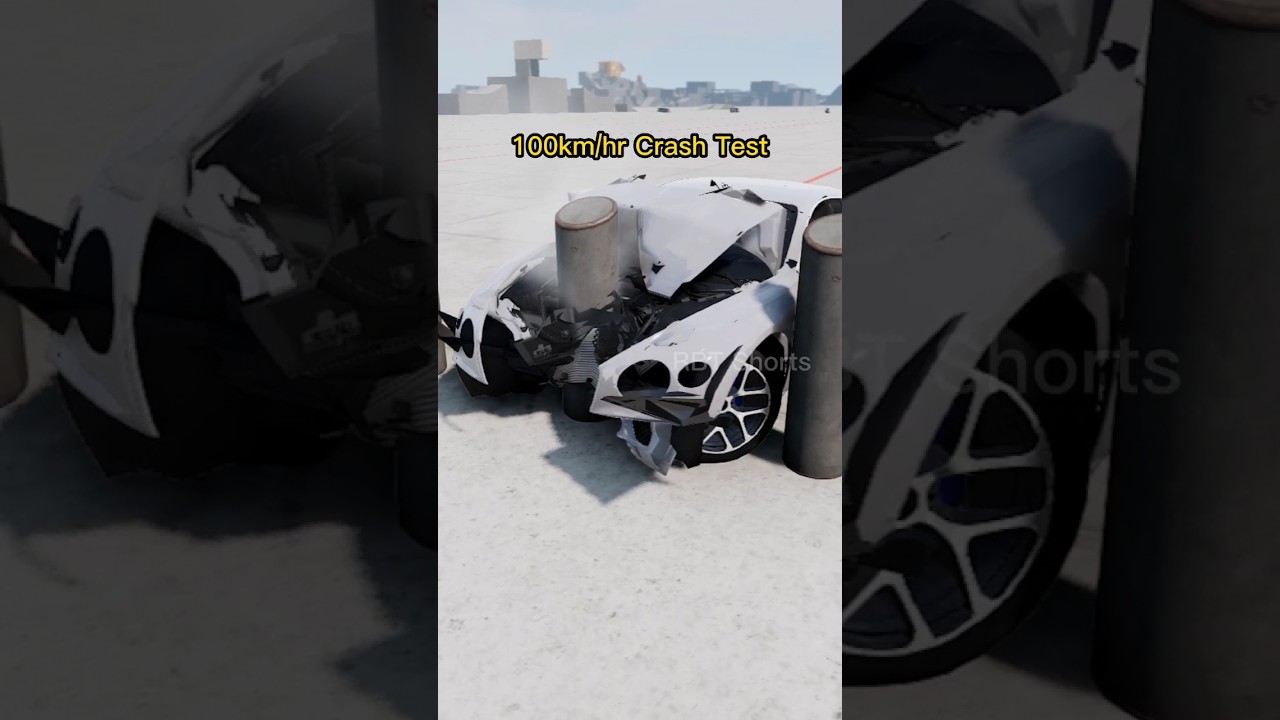 Bentley vs Poles Crash Test - YouTube
