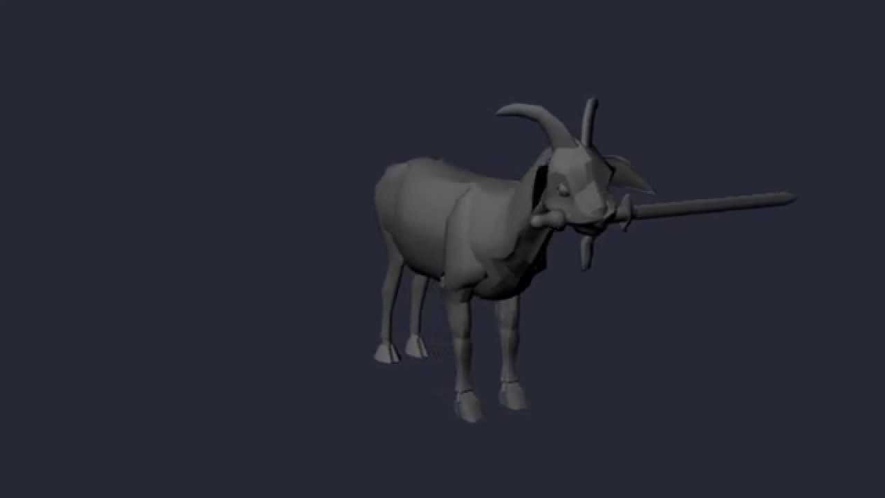 Maya Model: Goat with Sword - YouTube