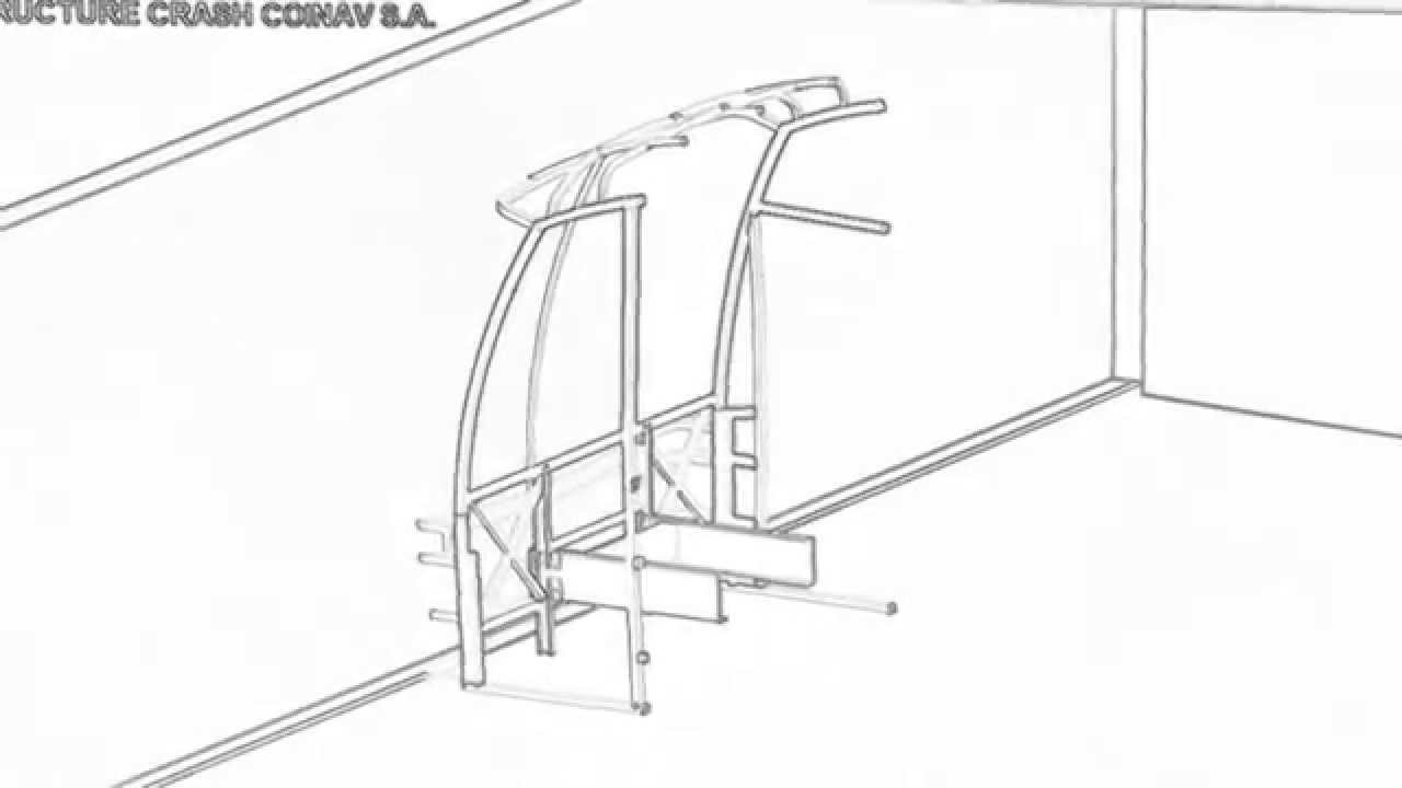 Bus structure/body front crash simulation - YouTube