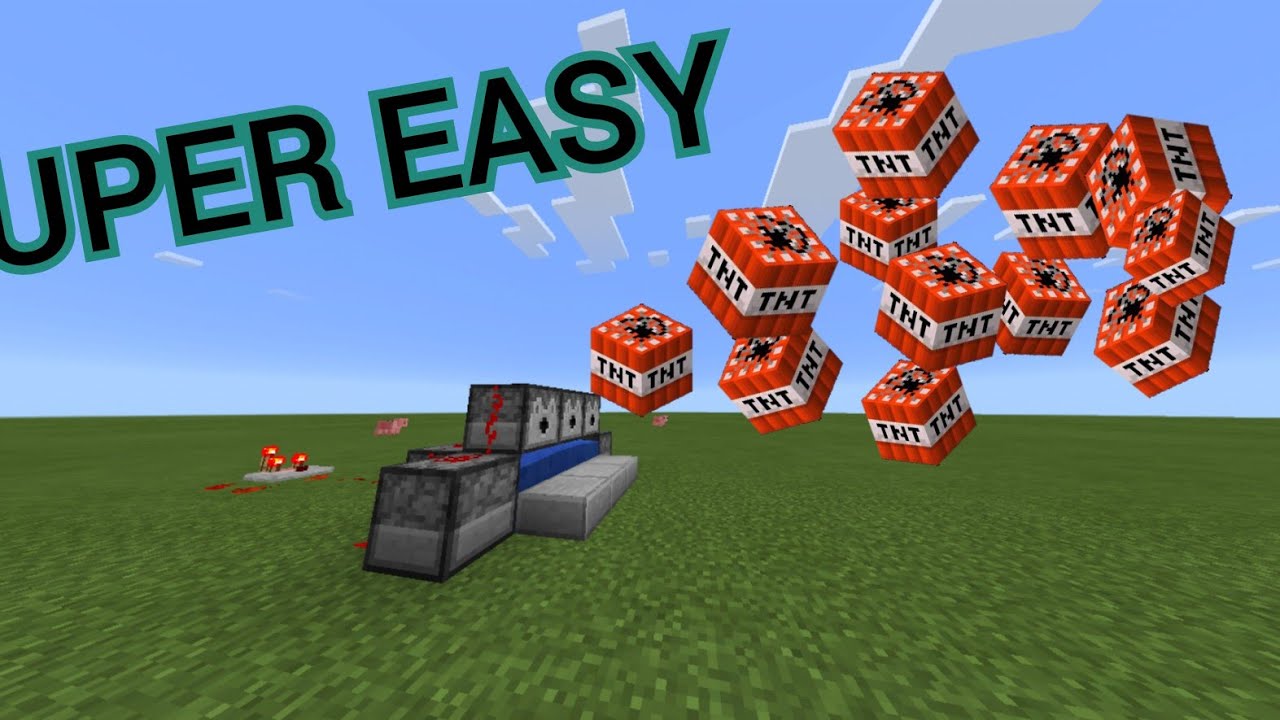 how to make a easy rapid cannon tnt super easy (minecraft PE) beta ...