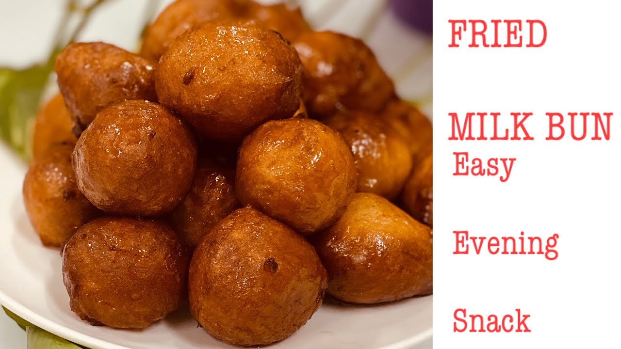Quick and easy snack Milk Bun// fried milk bun recipe//easy evening ...