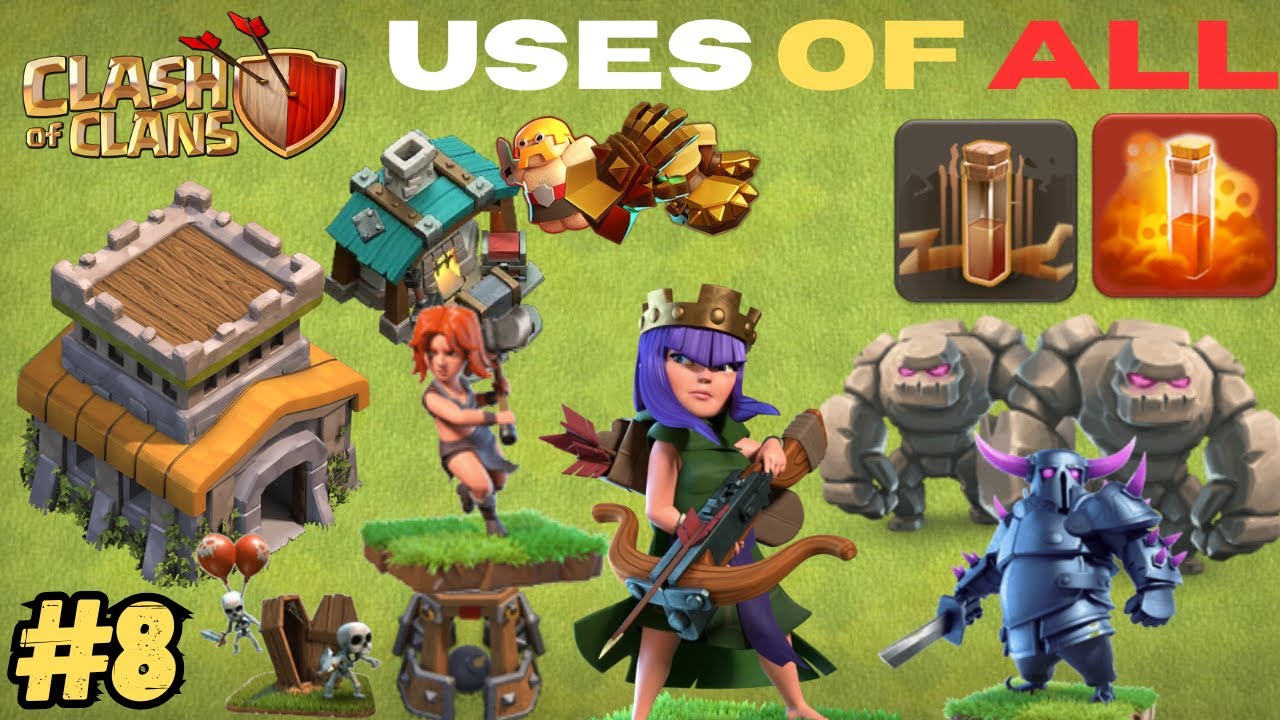 NEW AND THERE USES IN COC TOWN HOLL 8 MINEALL GAMERZ CLASH OF CLANS ...