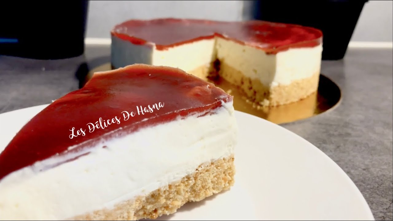 🍓 CHEESECAKE SANS CUISSON ET RAPIDE - YouTube