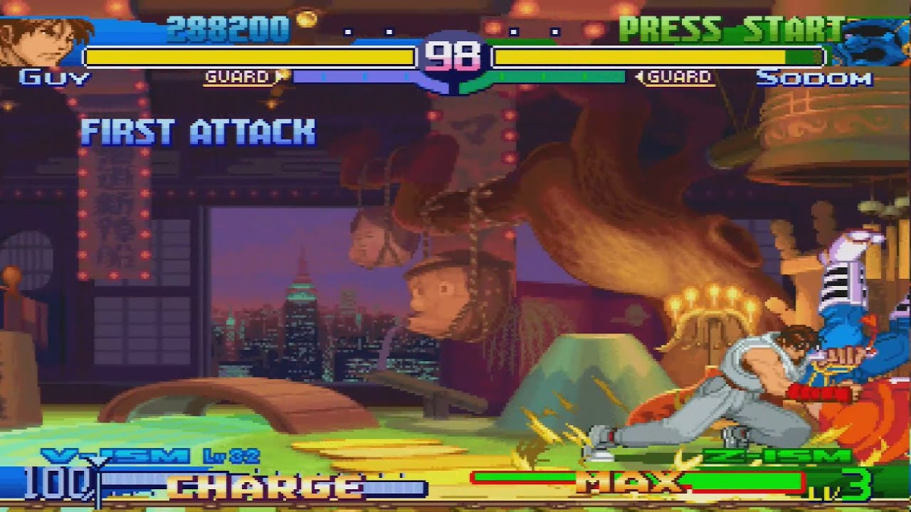 Street Fighter Zero 3 (SEGA SATURN) - Guy WT Level 32 (V-ISM) - YouTube