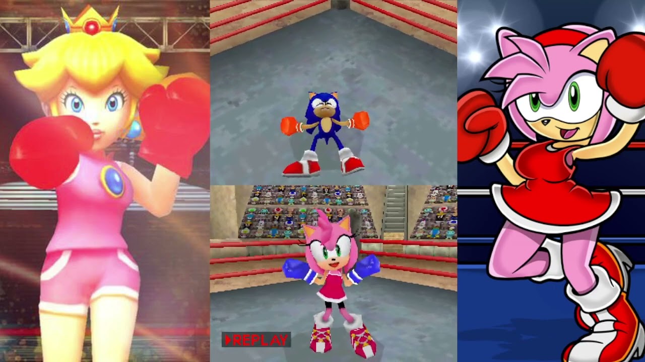 Mario and Sonic at the Olympic Games DS | Boxing | Amy vs Sonic - YouTube