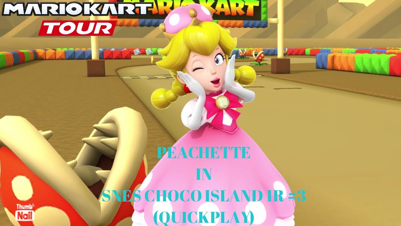 Mario Kart Tour - Peachette in SNES Choco Island 1R #3 (Quickplay ...