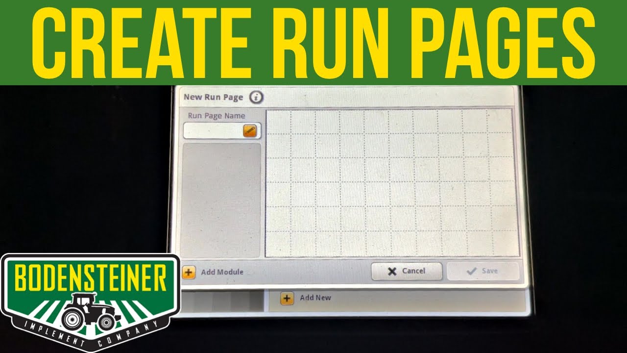 Creating Run Pages on a Gen 4 Display - YouTube