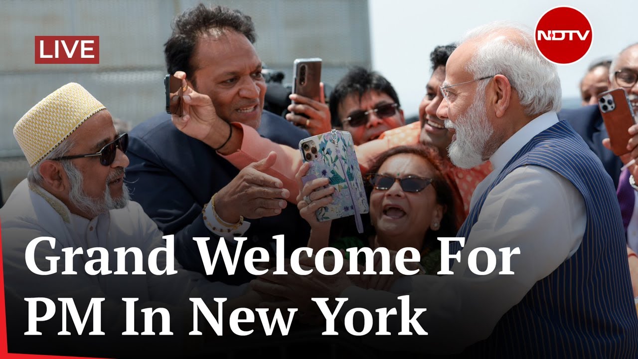 PM Modi Gets Massive Welcome In New York, Meets Elon Musk | PM Modi In ...