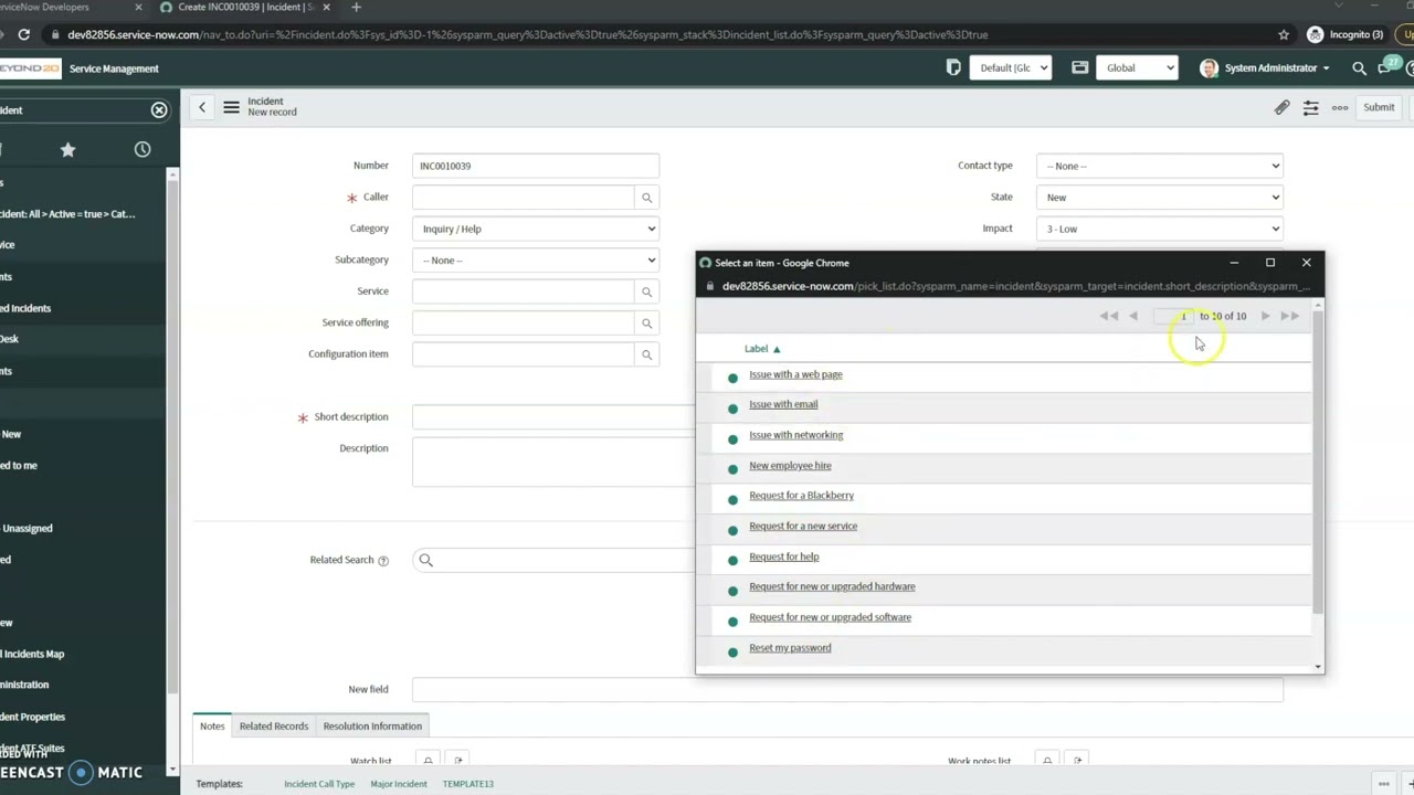 ServiceNow Tutorial: Suggestion and Related Search on Incident Records ...