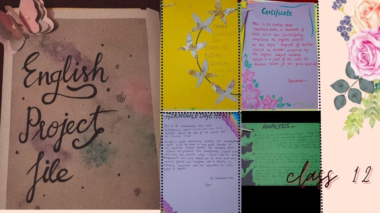 class 12|| English Project file||report analysis|| impact of online ...