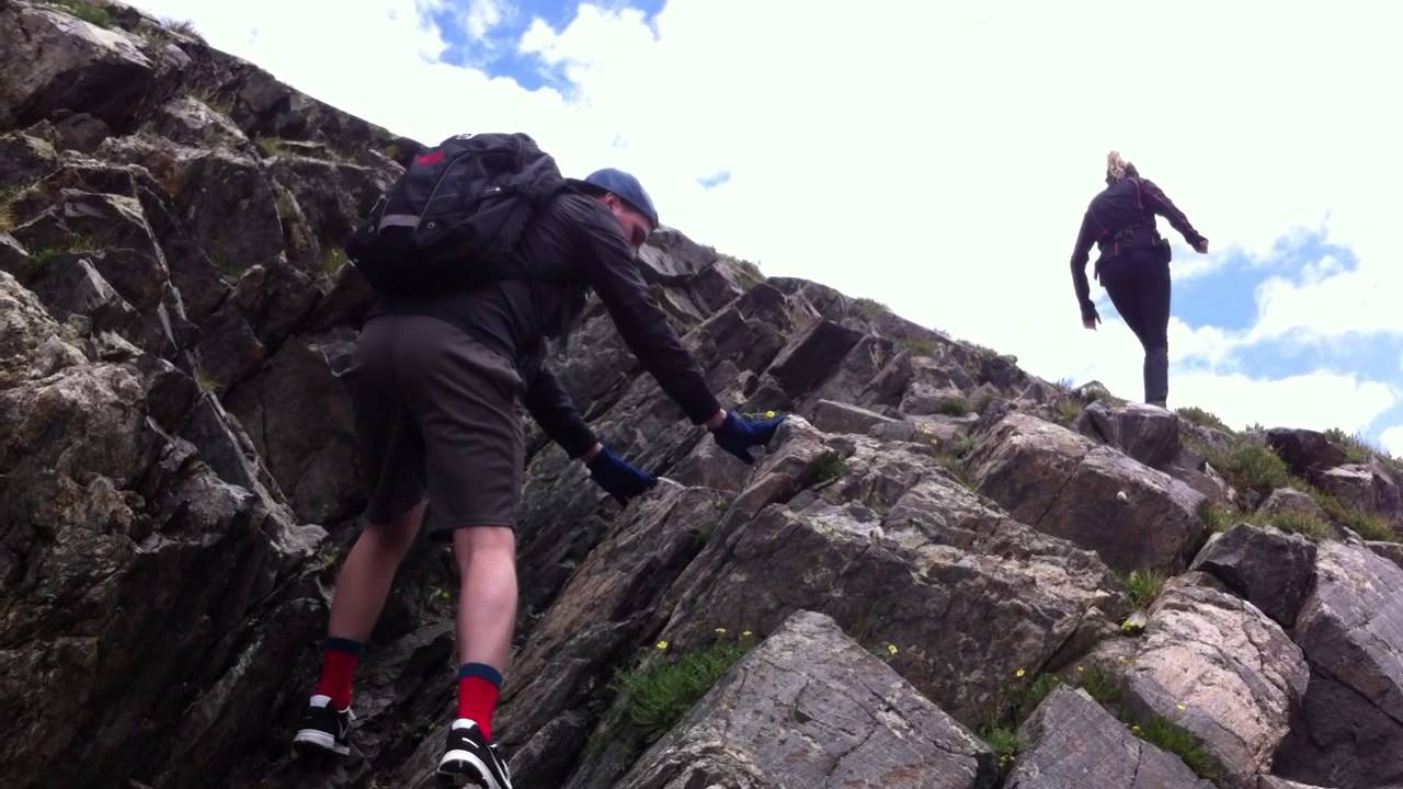 Ryan, Caitlin ,and Sarah climbing in McCullough Gulch. Breckenridge CO ...