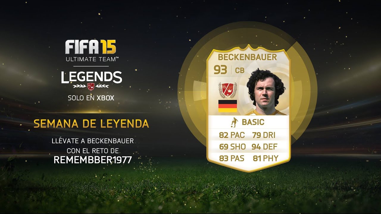 FIFA 15 - SEMANA DE LEYENDA - FRANZ BECKENBAUER - YouTube