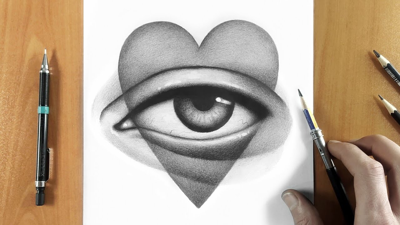 How to draw eyes - Beautiful eye drawing tutorial 👁️ - YouTube