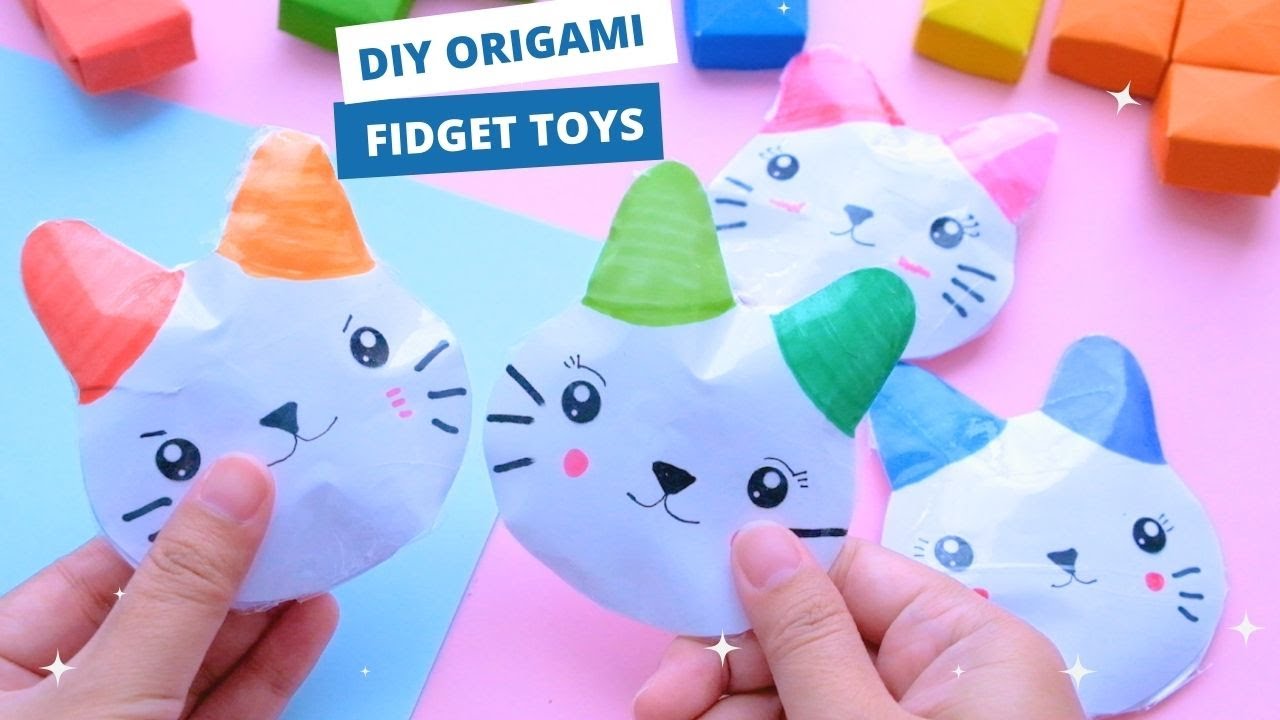 Origami Squishy cute cat | TOYS POP IT HACKS AND CRAFTS | Mushroom pop ...