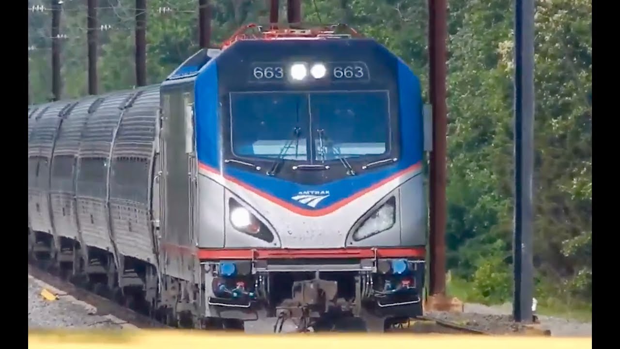HD: Amtrak & MARC - Railfanning @ Seabrook 6/11/17 - YouTube