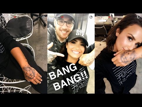 Demi Lovato ► Snapchat Story ◄ 26 April 2017 [ New Lion Tattoo ]
