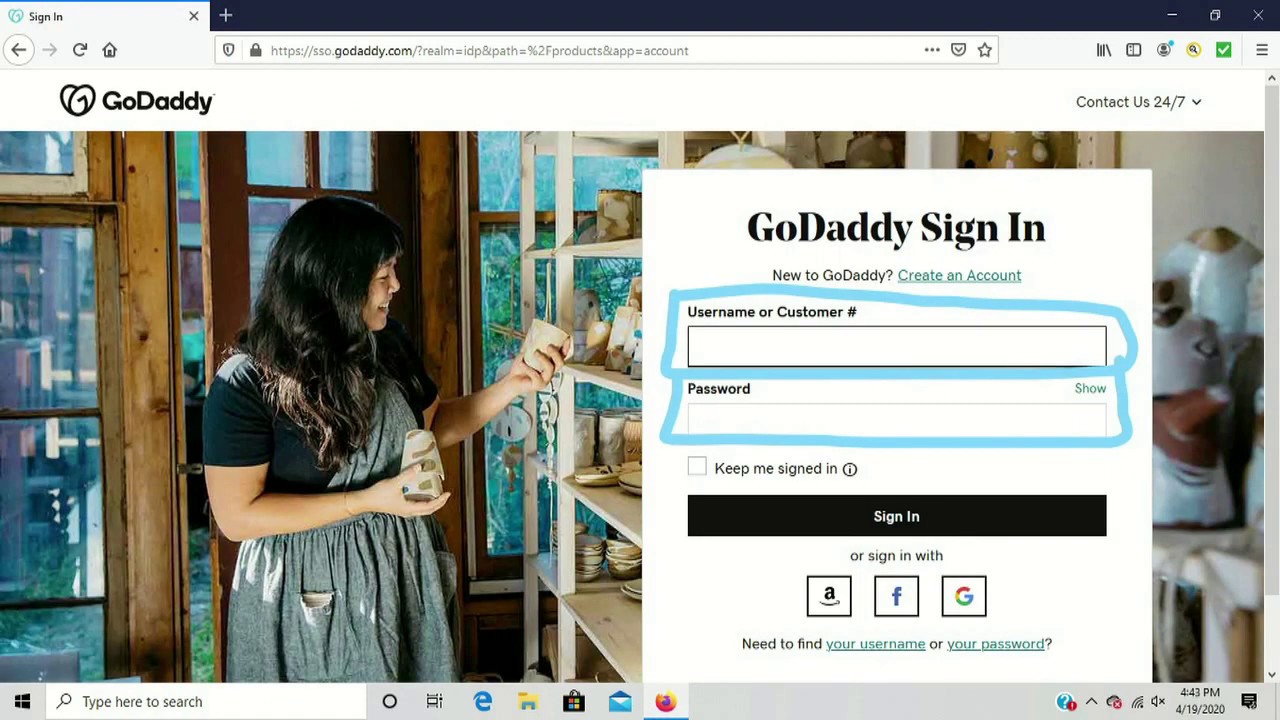 Go Daddy "Entering manual FTP settings in your web design software ...