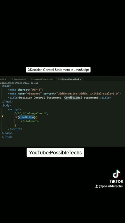 decision control statement in js - YouTube