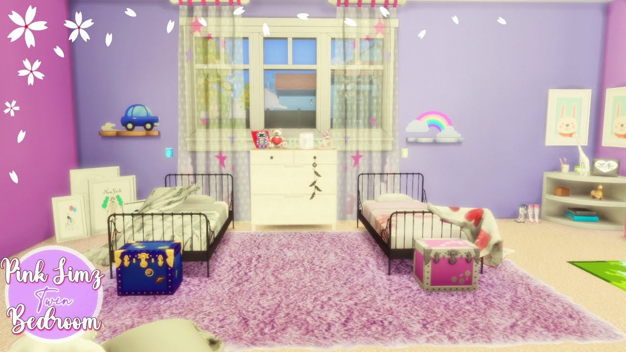 TWIN TODDLER BEDROOM | Furniture and Clutter CC Included | THE SIMS 4 ...